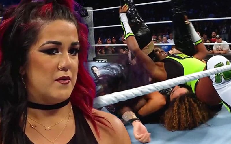 Les premières réactions de Bayley après la confusion du double tombé à ...